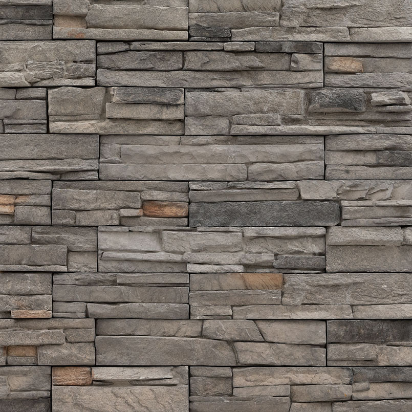MSI Terrado Manufactured Stone Veneers Denali Gray Natural Stacked ...