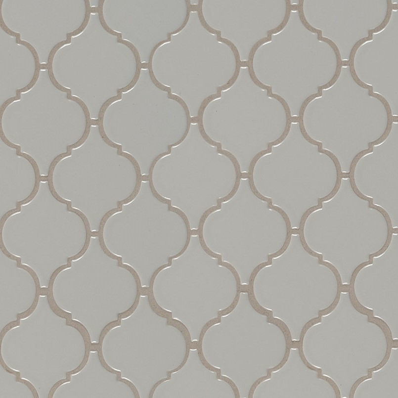 MSI Gray Glossy Arabesque Mosaics Porcelain Tile Premium (10.95 sq.ft/ctn)