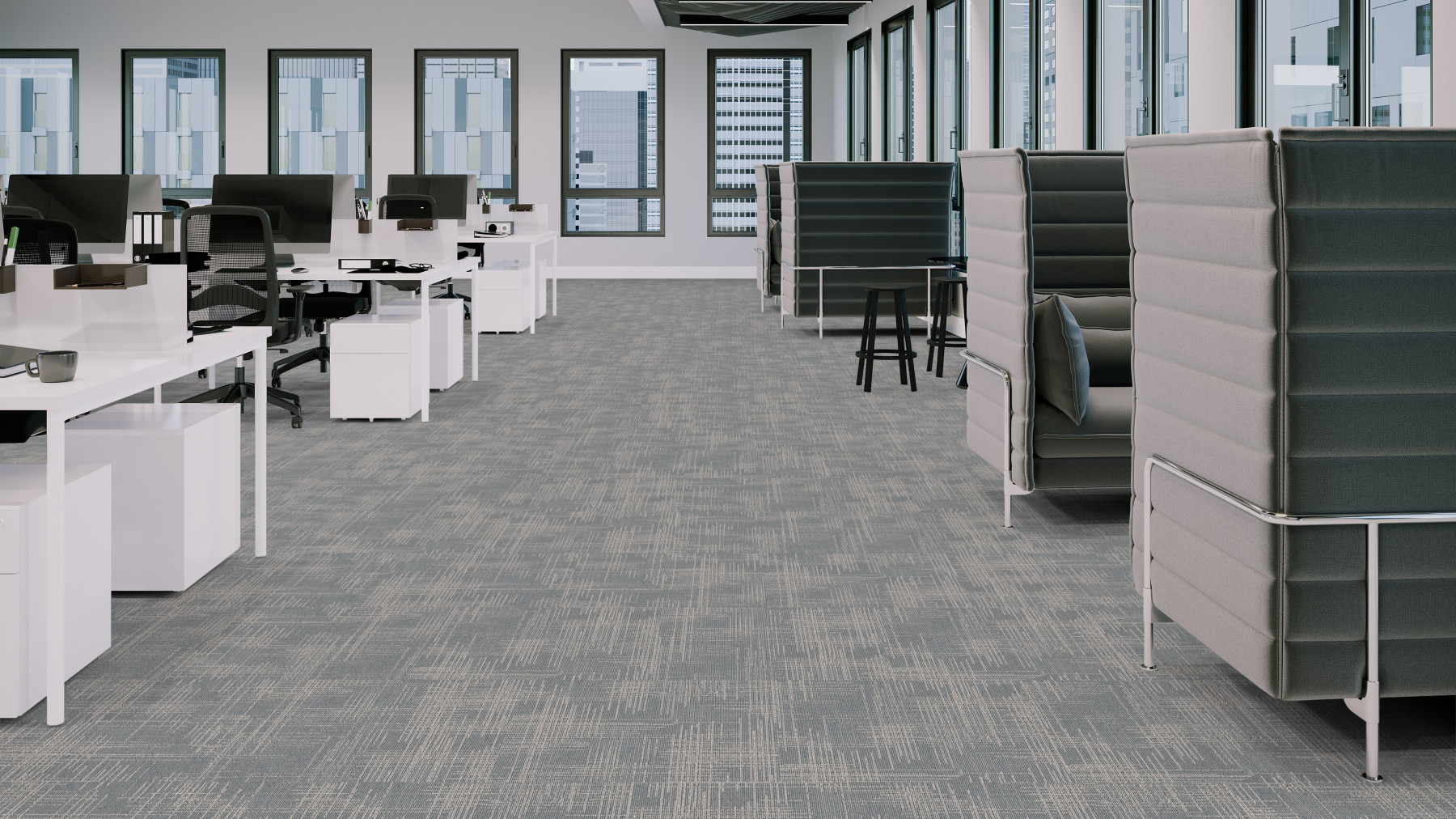 Mannington Commercial Relay Carpet Tile Dialtone 24" x 24" Premium (72 ...