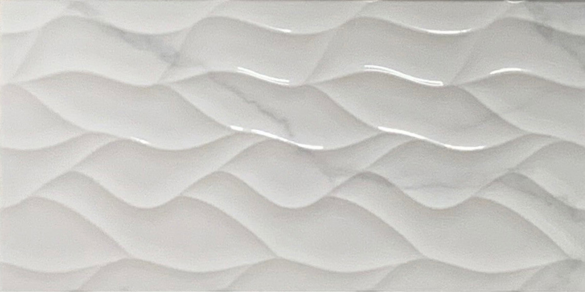 Diastone Catalina 12" X 24" Deco Glossy Calacatta Ceramic Wall Tile ...