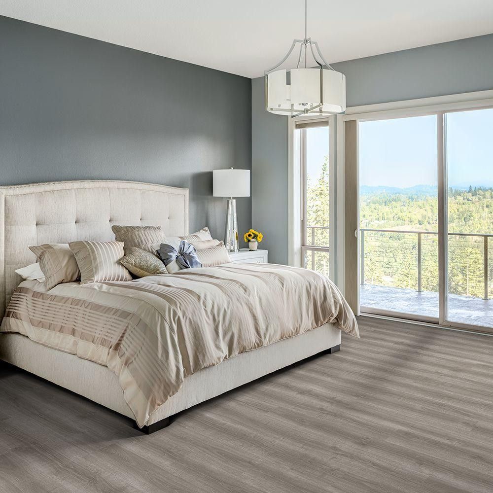 IVC LVT 6" x 48" Natural Oak Grey Luxury Vinyl Plank Builder(19.39 sq ...