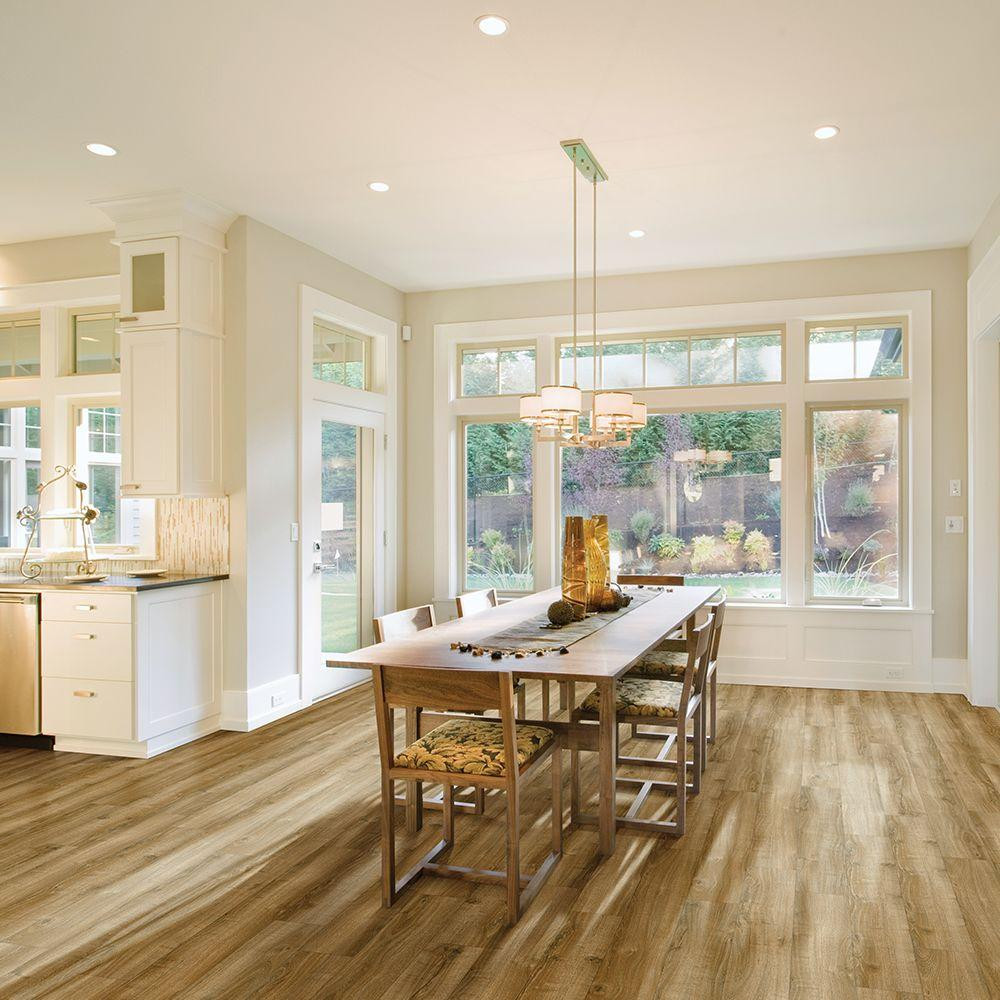 IVC LVT 6" x 48" Natural Oak Resilient Luxury Vinyl Plank Builder(19.39 ...