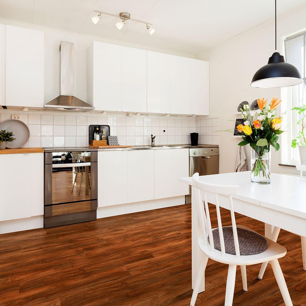 IVC LVT 6" x 48" Noble Mahogany Rouge Luxury Vinyl Plank Builder(19.39 ...