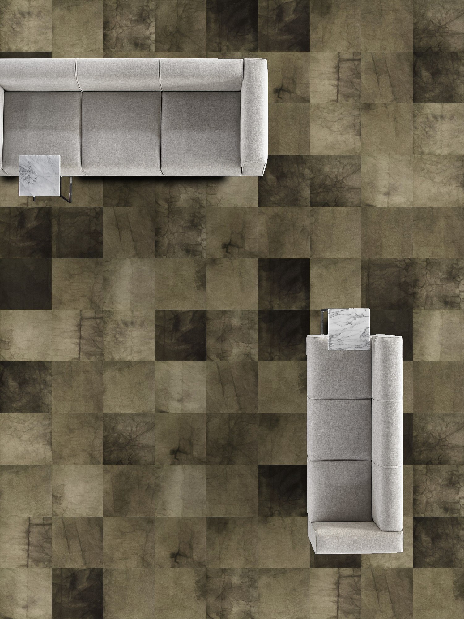 Shaw Dye Lab Carpet Tile Black Tea 24" x 24" Premium(48 sq ft/ctn)