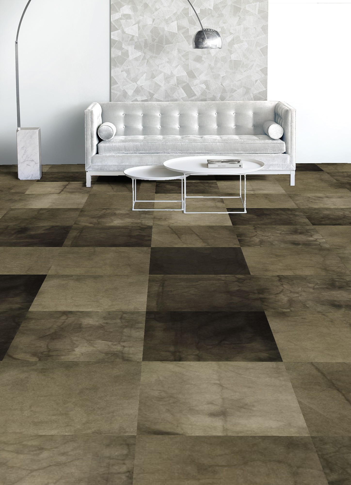 Shaw Dye Lab Carpet Tile Black Tea 24" x 24" Premium(48 sq ft/ctn)