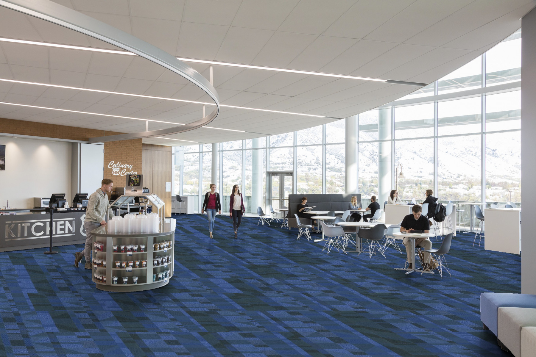 Shaw Impact Carpet Tile Blue 24" x 24" Builder(48 sq ft/ctn)