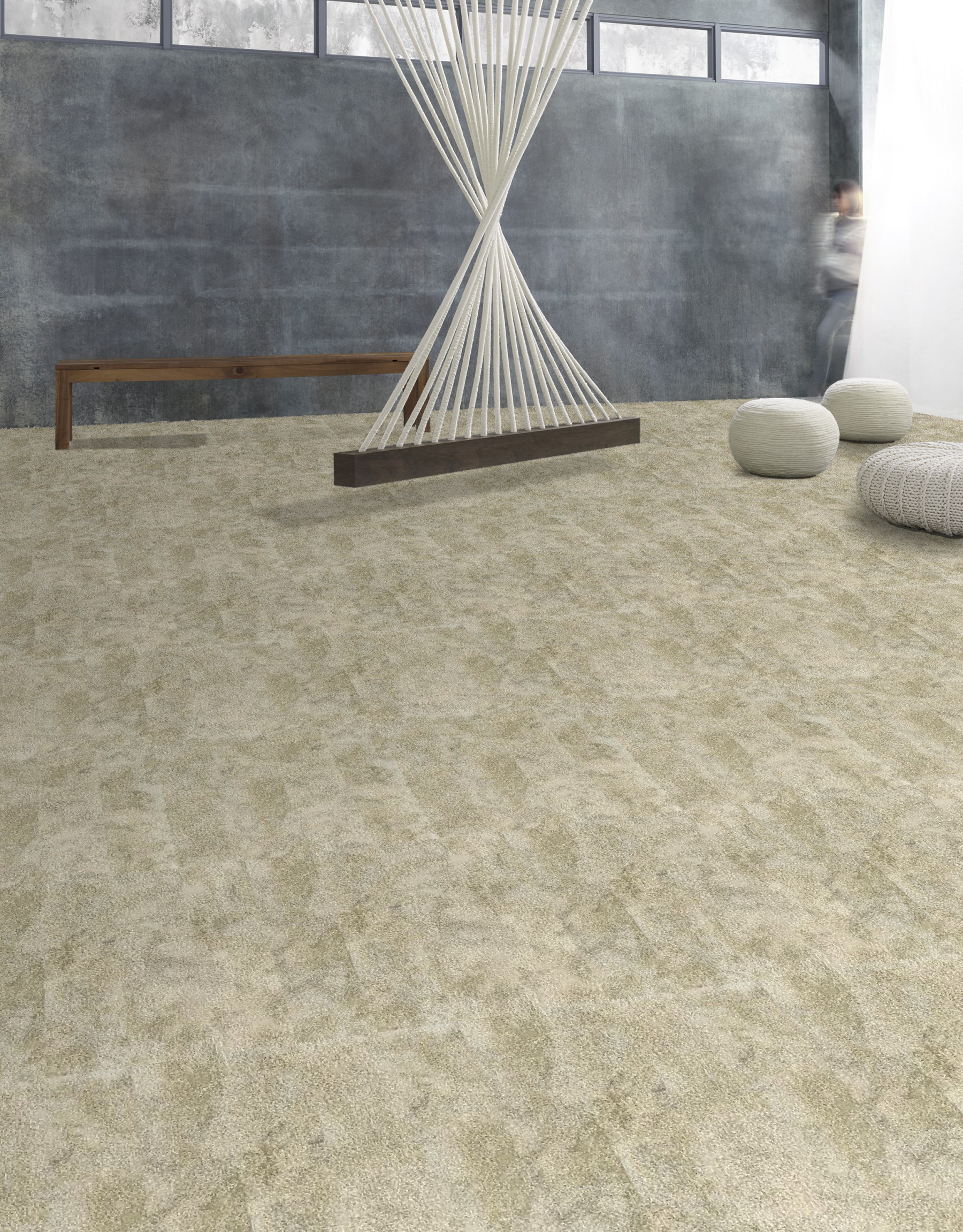 Shaw Primitive Carpet Tile Desert 12" x 48" Builder(48 sq ft/ctn)