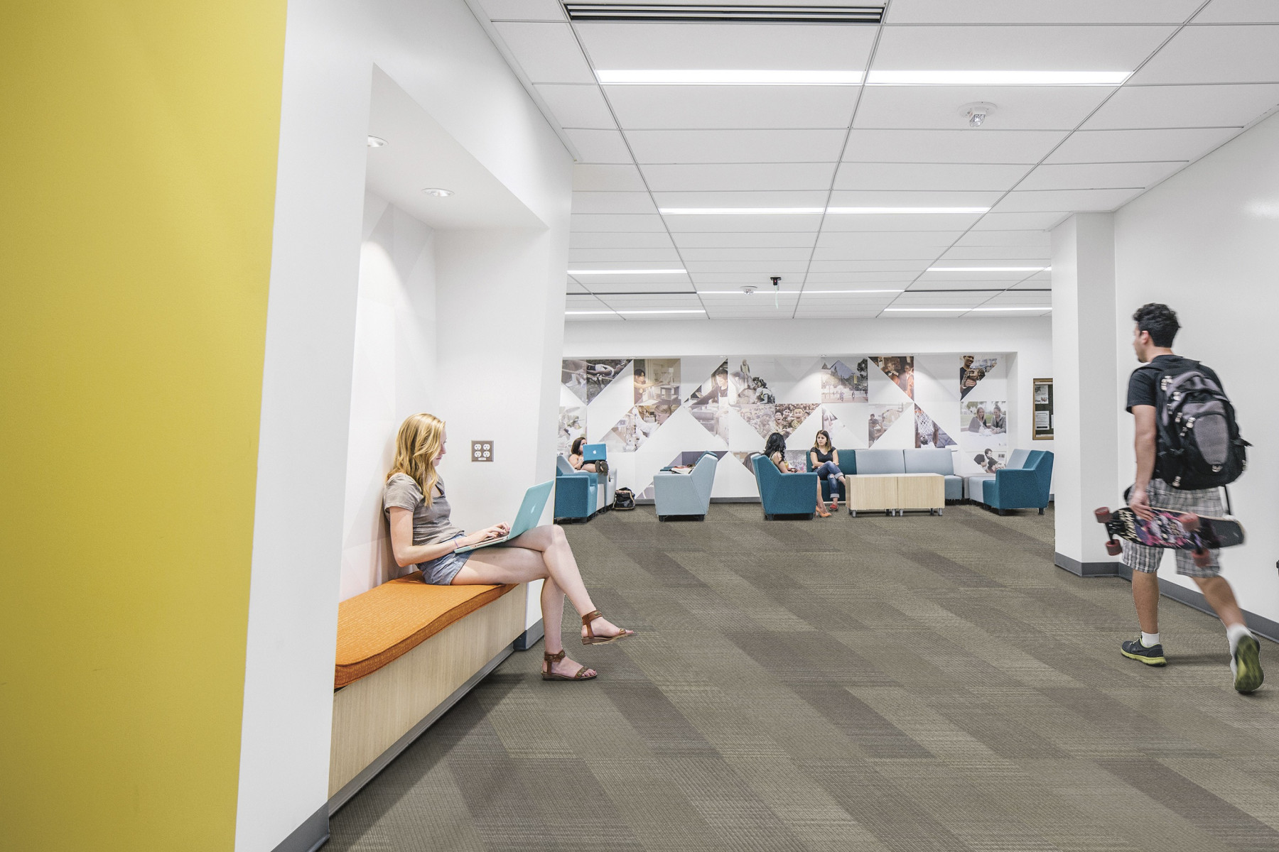 Shaw Shape Carpet Tile Area 24" x 24" Builder(48 sq ft/ctn)