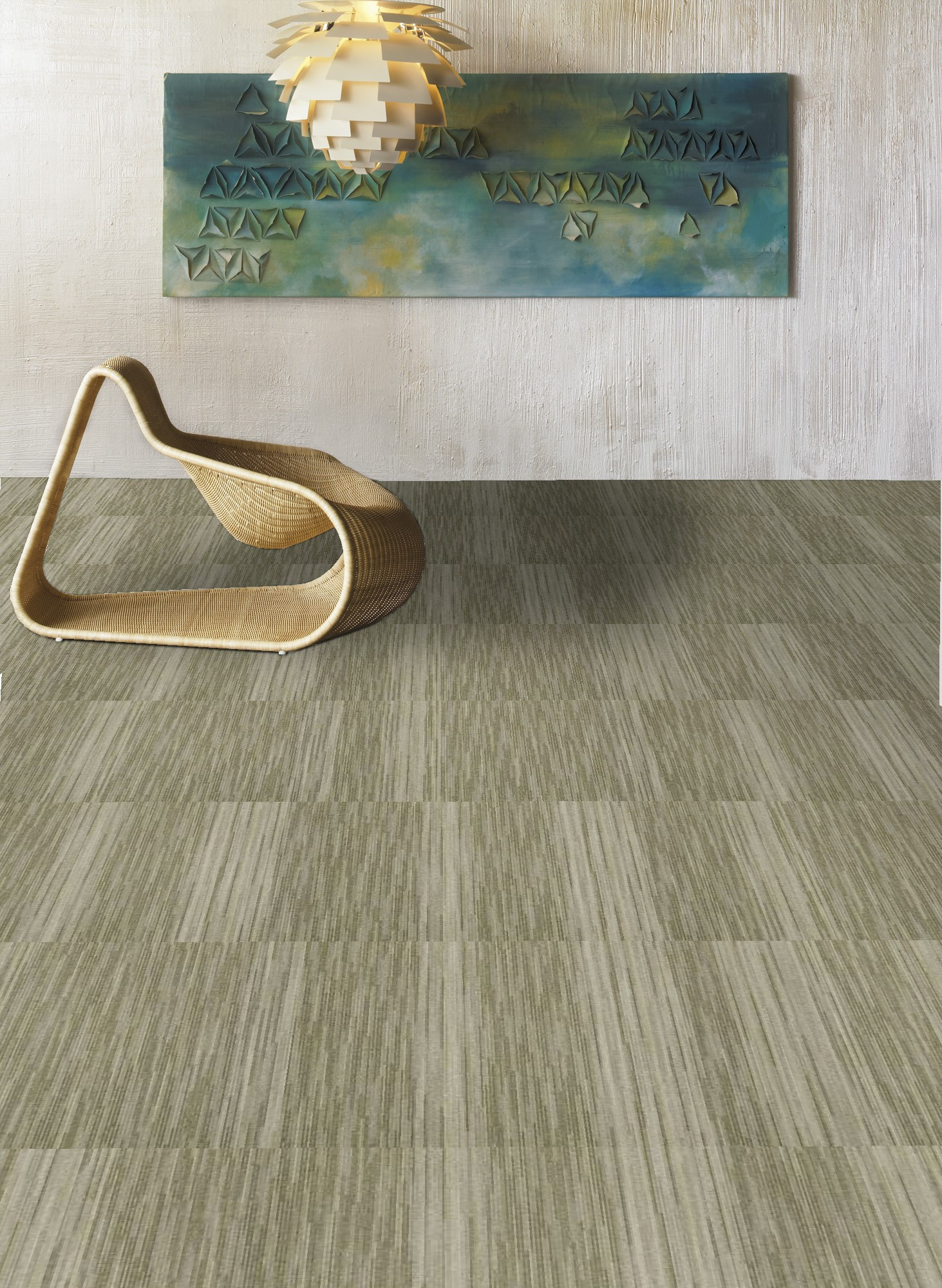 Shaw Trace Carpet Tile Bisque 24" x 24" Builder(48 sq ft/ctn)