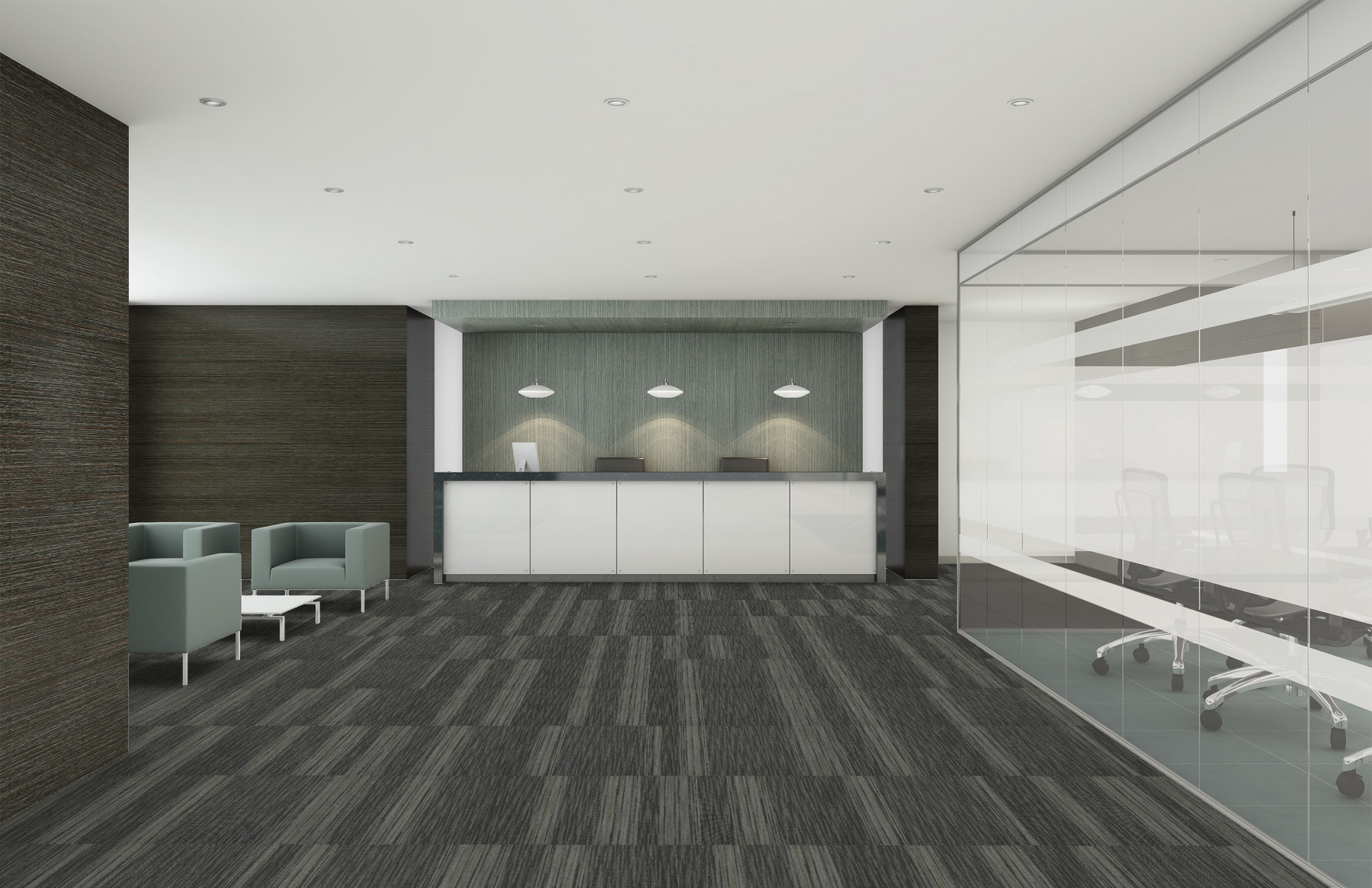 Shaw Trace Carpet Tile Carbon 24" x 24" Builder(48 sq ft/ctn)