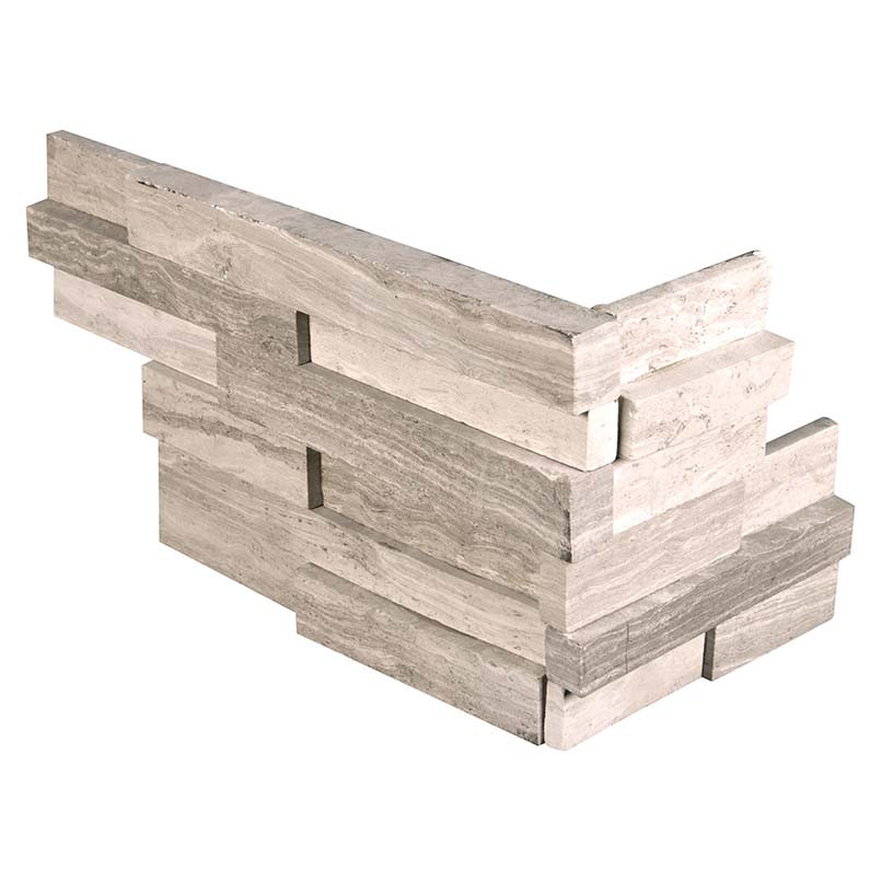 MSI RockMount White Oak 3D Honed Stacked Stone 6" x 12" Ledger Corner