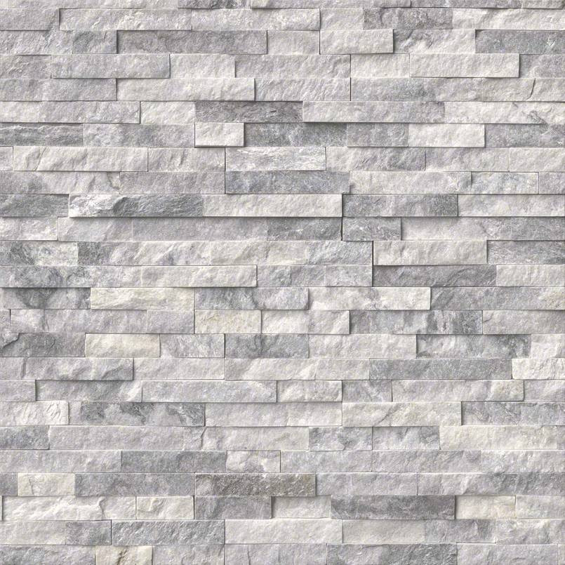MSI RockMount Alaska Gray Splitface Stacked Stone 6" x 24" Panel (1.00 sq ft/each)