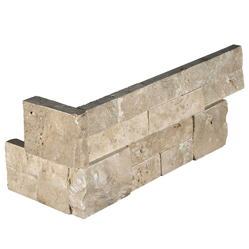 MSI RockMount Durango Cream Splitface Stacked Stone 6" x 18" Ladger Corner