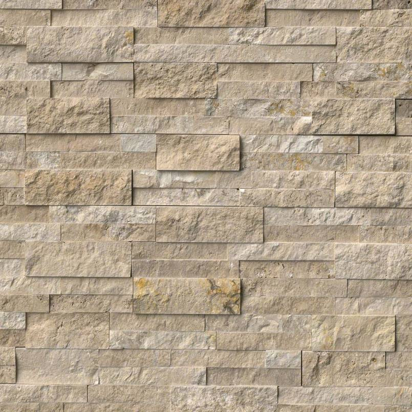 MSI RockMount Durango Cream Splitface Stacked Stone 6" x 24" Panel (1.00 sq ft/each)