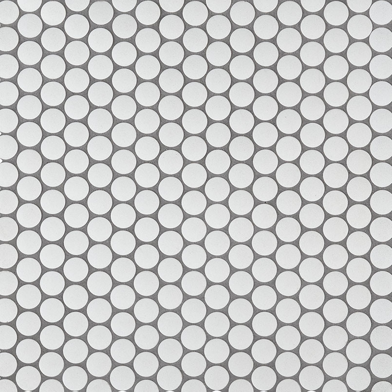 MSI Retro Penny Round Bianco 6mm Matte Porcelain Tile Premium (14.40 sq ...