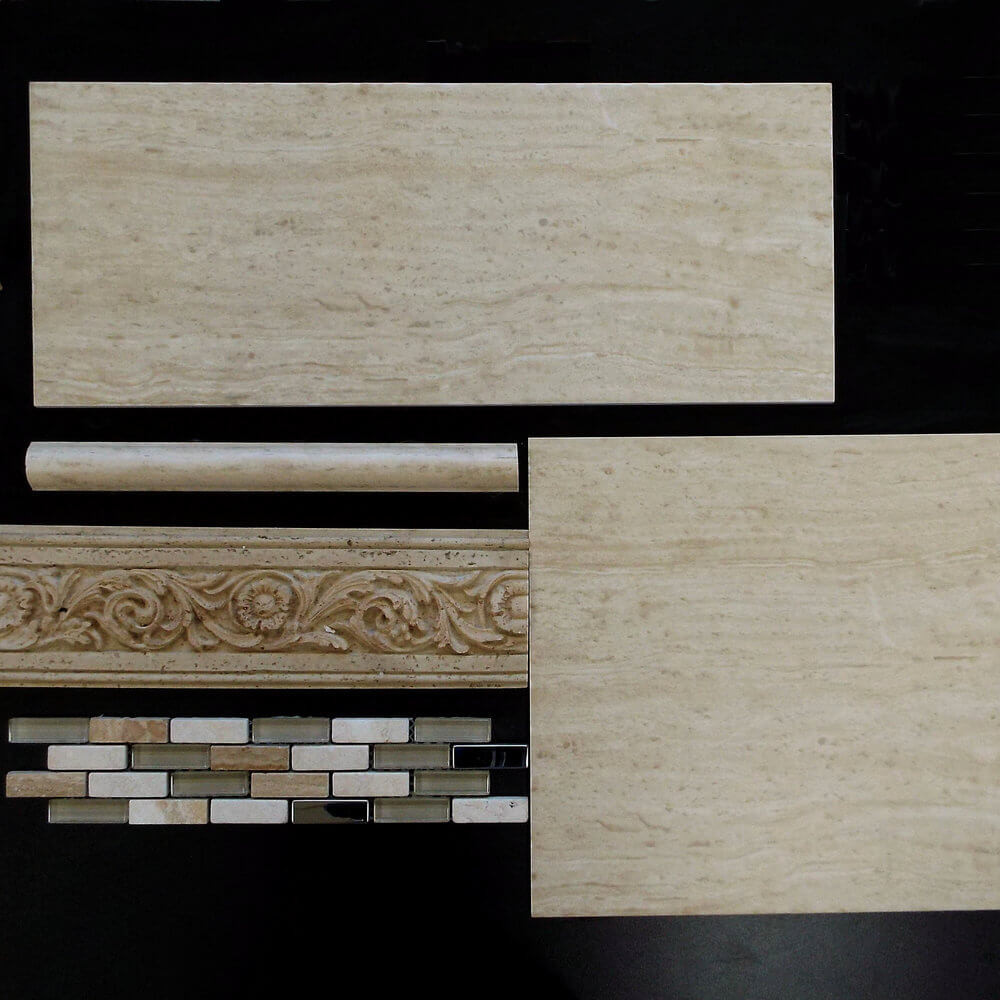 Diastone Fashion 12" X 12" Matte Travertine Beige Ceramic Tile Premium ...