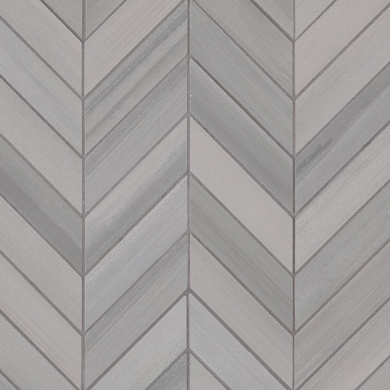 MSI Watercolor Grigio 12" x 15" Chevron Mosaic Matte Porcelain Tile ...